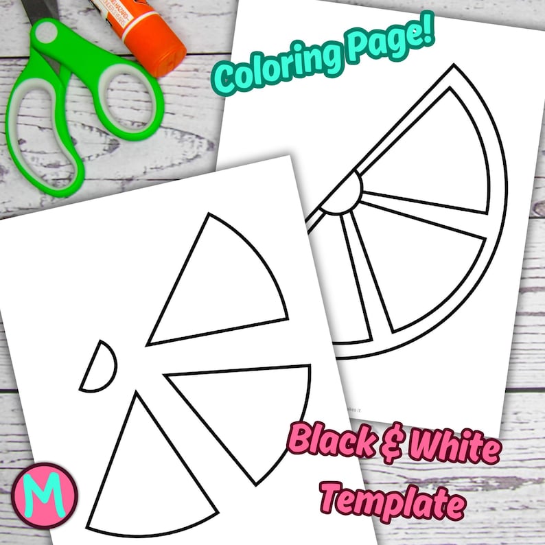 Lemon Slice Craft Template, Printable Cut and Glue Paper Craft for Kids ...