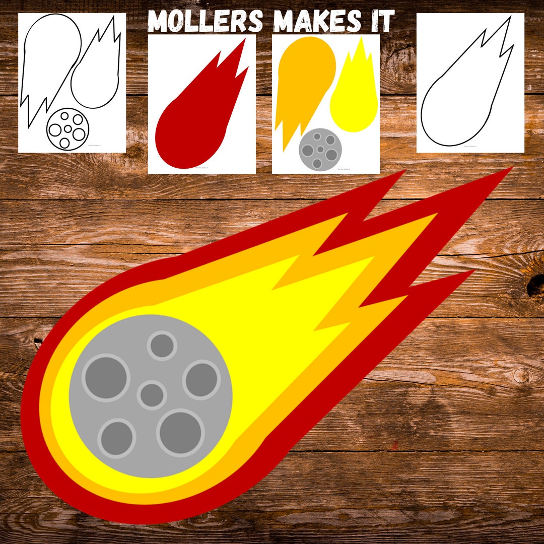 Space Asteroid Paper Craft Template for Kids, Preschool, Elementary ...