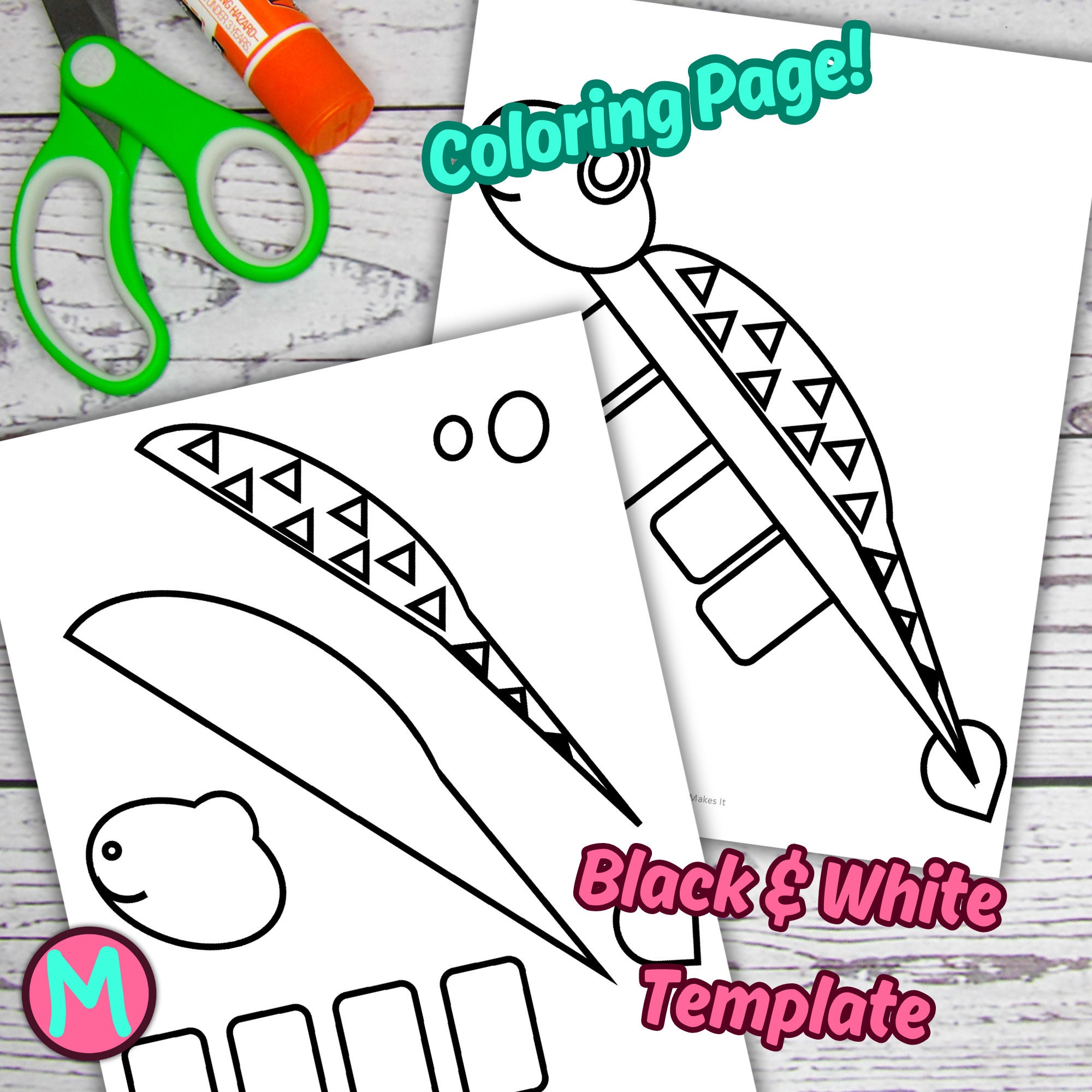 Dinosaur Craft Template, Ankylosaurus Cut and Glue Paper Craft for Kids ...