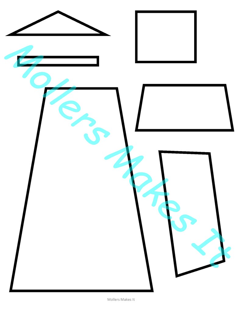 Lighthouse Craft Template for Kids, Pattern for Preschool, Kindergarten ...