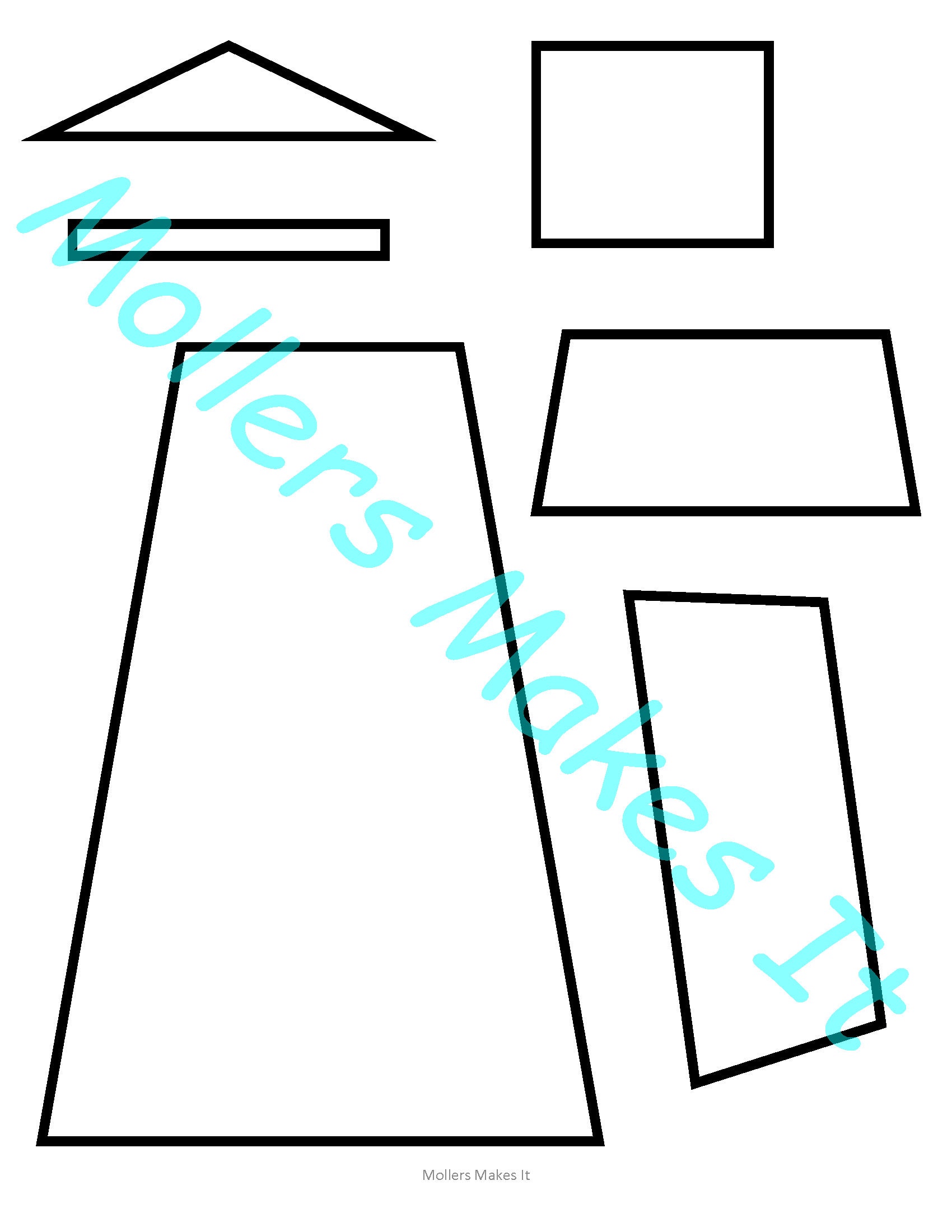 Lighthouse Craft Template for Kids, Pattern for Preschool, Kindergarten ...