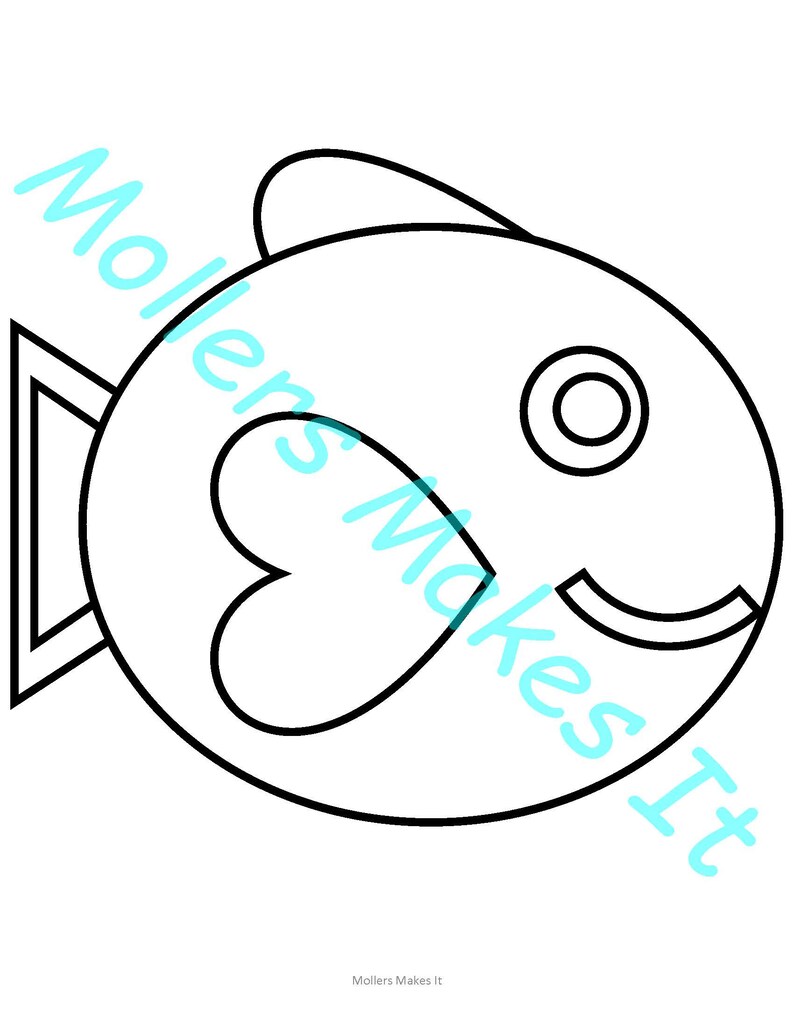 Fish Paper Craft Pattern Template for Kids in Preschool, Kindergarten ...