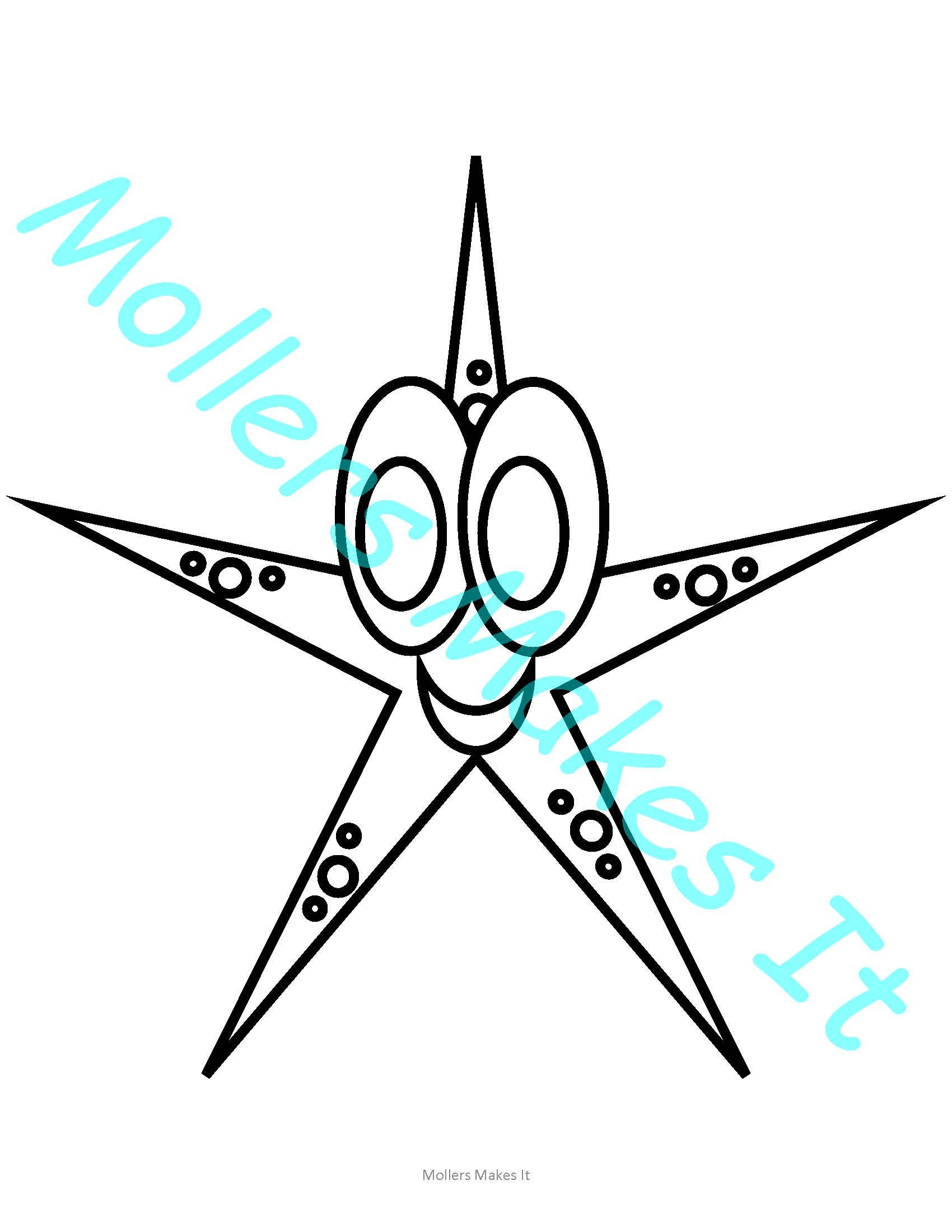 Starfish Craft Template for Kids in Preschool, Kindergarten, Elementary ...