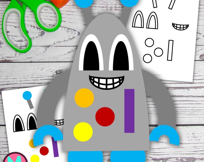 Printable Robot Blocks - Craft Kit for Kids - Etsy Canada