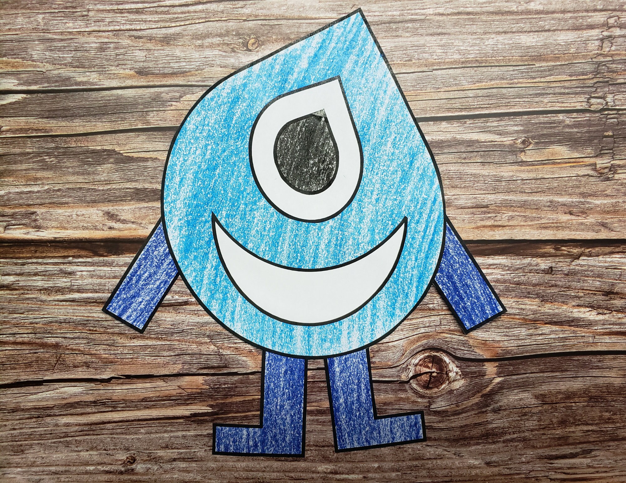 Blue Monster Craft Template for Kids, Preschool, Kindergarten ...