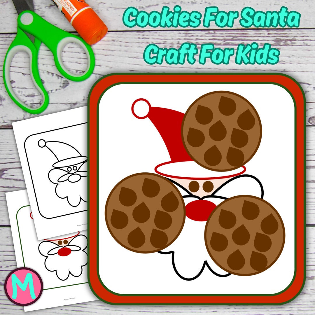 Cookies for Santa Craft Template: Cut & Glue Activity (PDF) - Etsy
