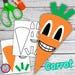 Carrot Craft Template for Kids, Preschool, Kindergarten, Elementary ...