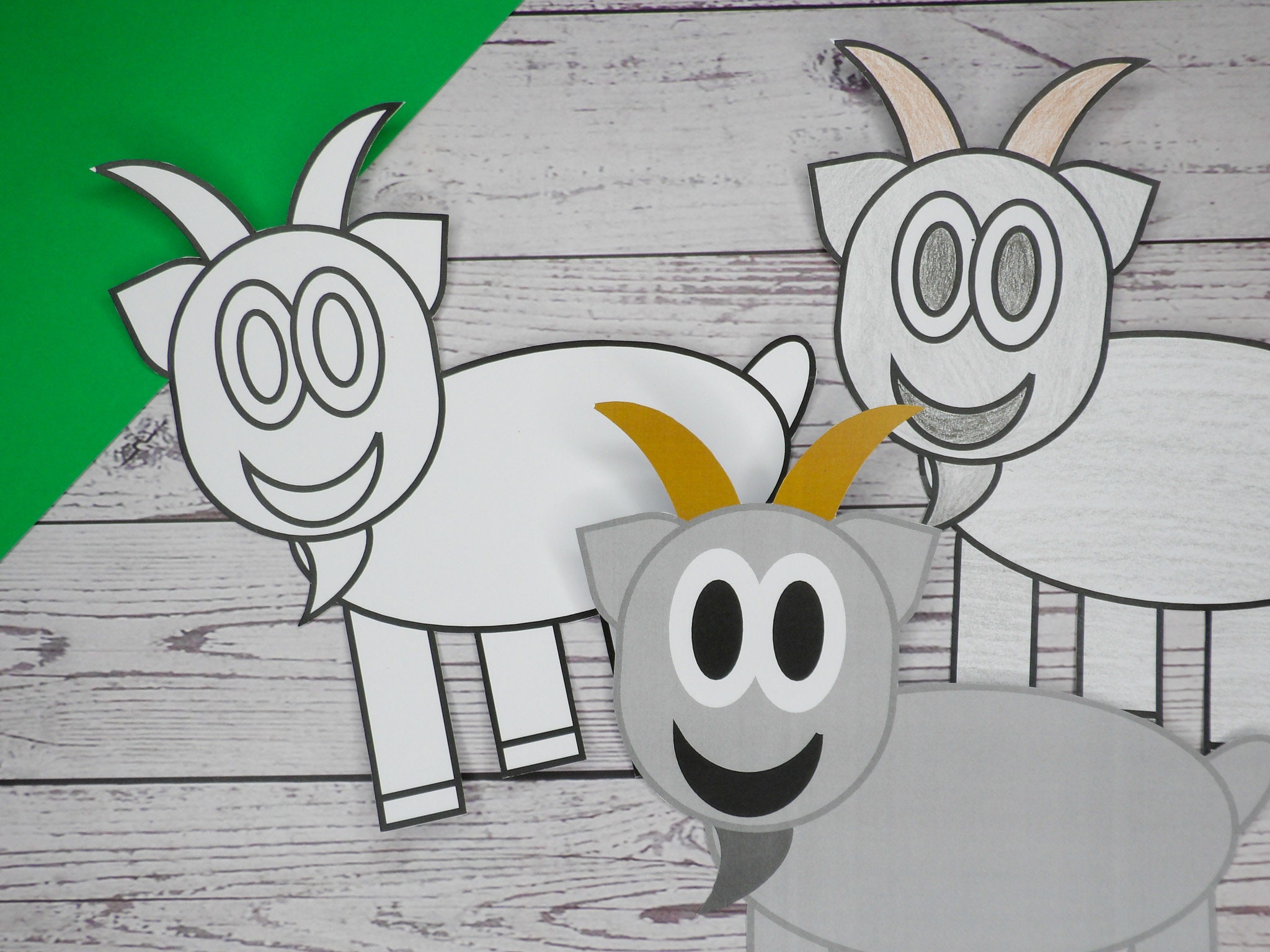 Goat Craft Template, Cut and Paste Craft for Kids, Preschool Activity ...