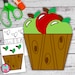 Basket of Apples Craft Template for Kids, Build an Apple Basket, Simple ...