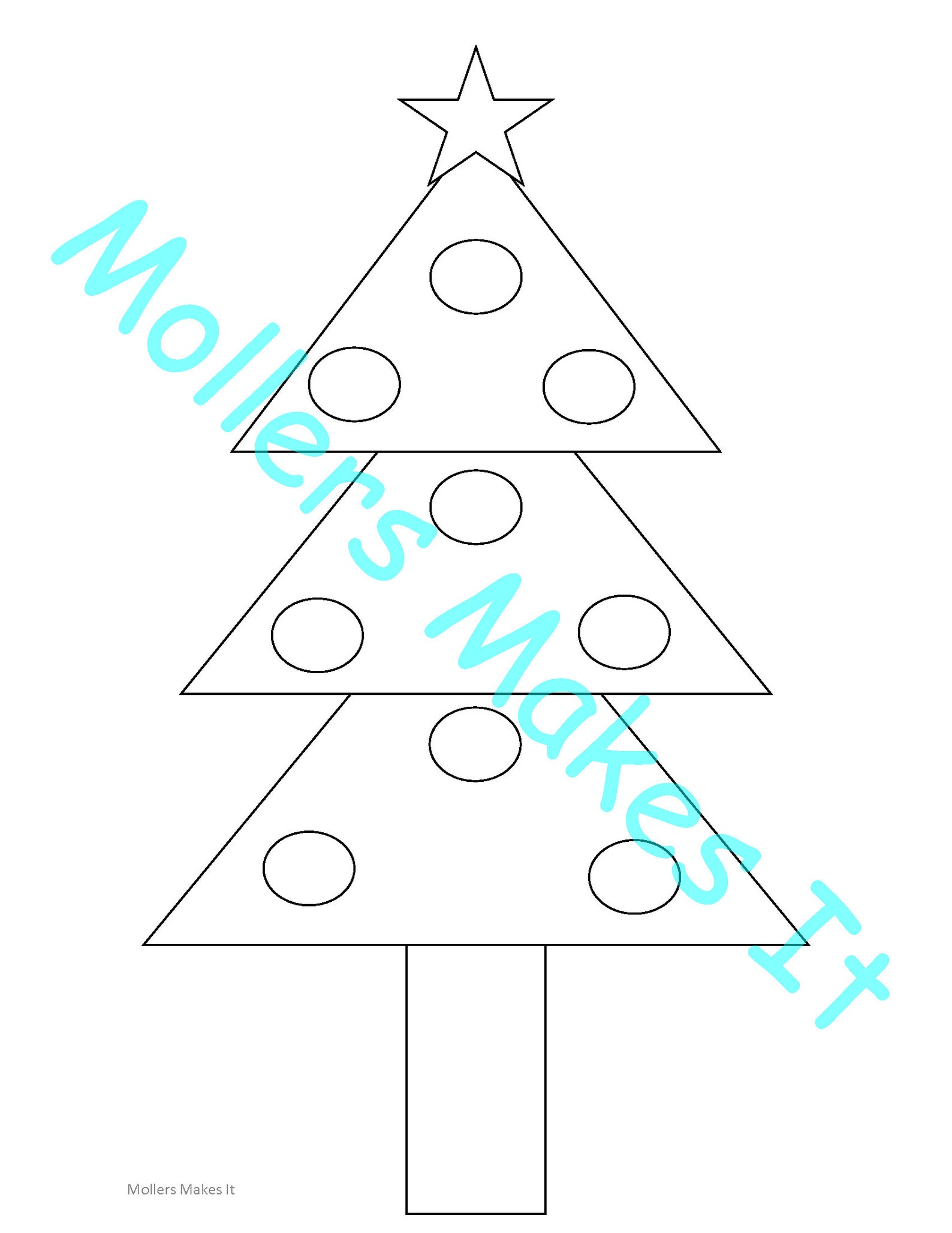 Simple Christmas Tree Craft Template for Kids Toddler, Preschool ...