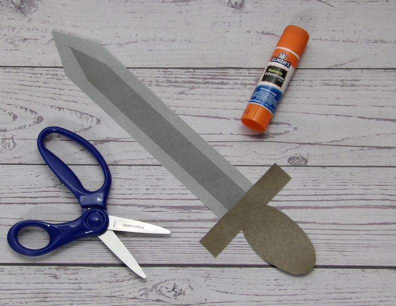 Sword Craft Template: Cut and Glue Paper Craft (PDF) - Etsy