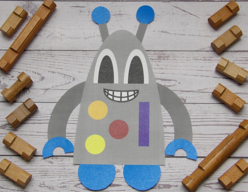 Reasonable Robot Craft Template for Kids, Preschool, Elementary ...