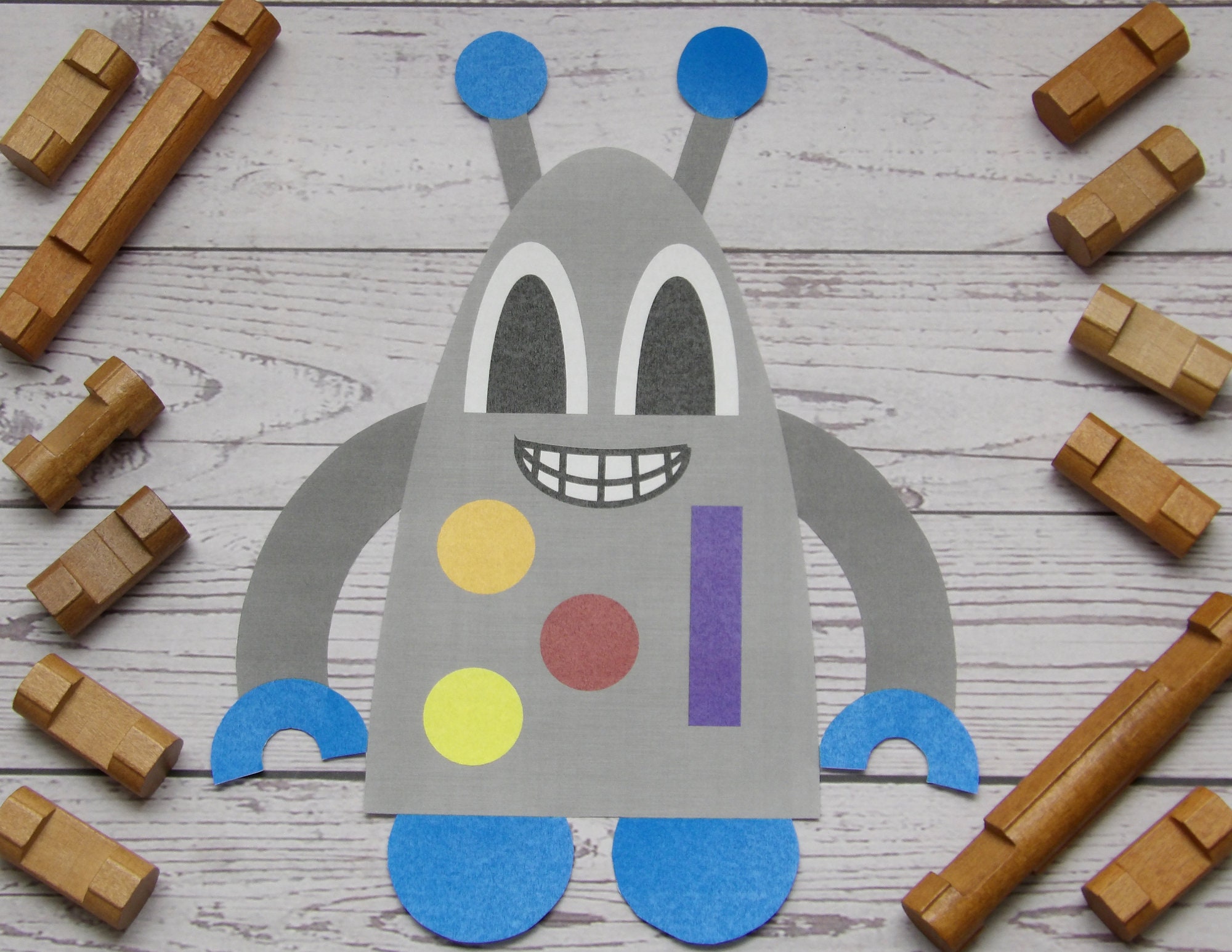 Reasonable Robot Craft Template for Kids, Preschool, Elementary ...