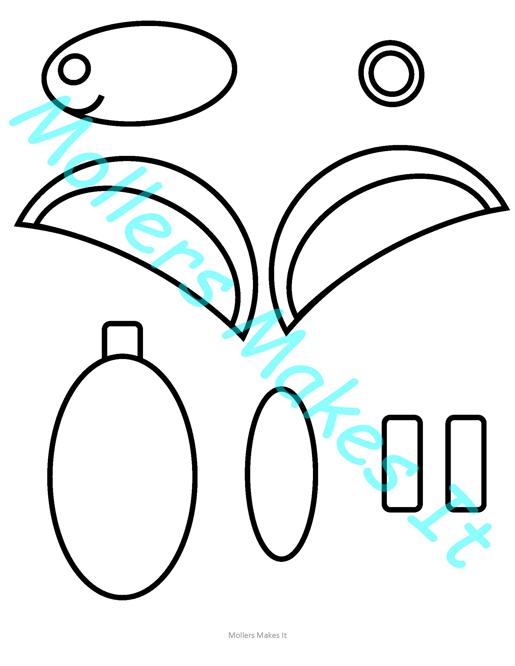 Pteranodon Dinosaur Craft Template for Kids, Preschool, Kindergarten ...