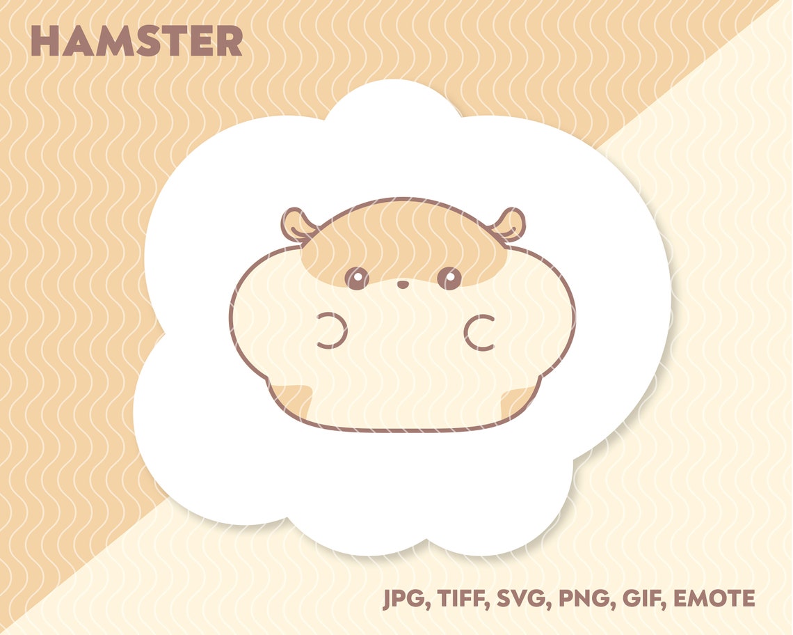 Chubby Brown Hamster cute baby kawaii chibi papercut papercraft print ...