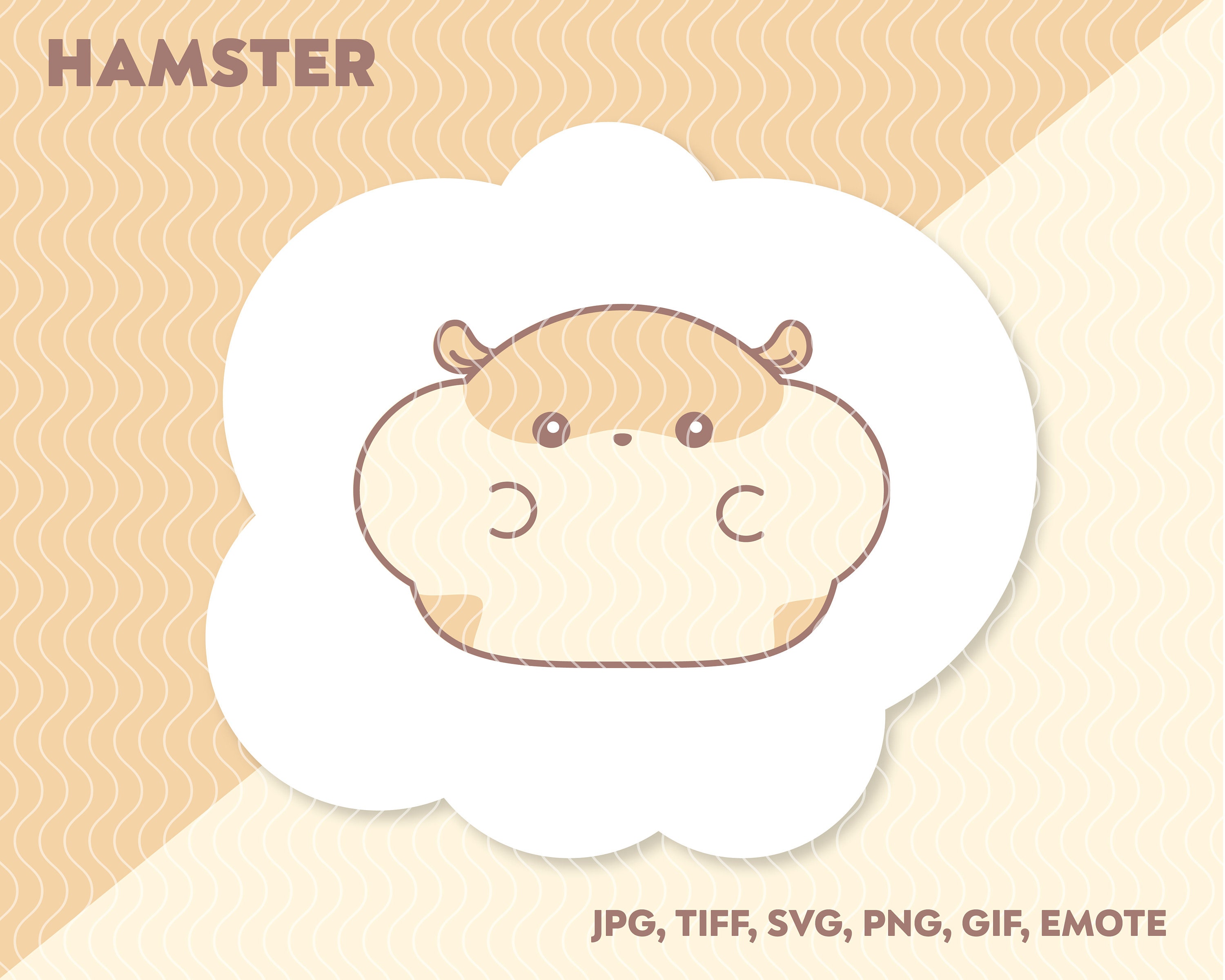 Chubby Brown Hamster cute baby kawaii chibi papercut papercraft print ...