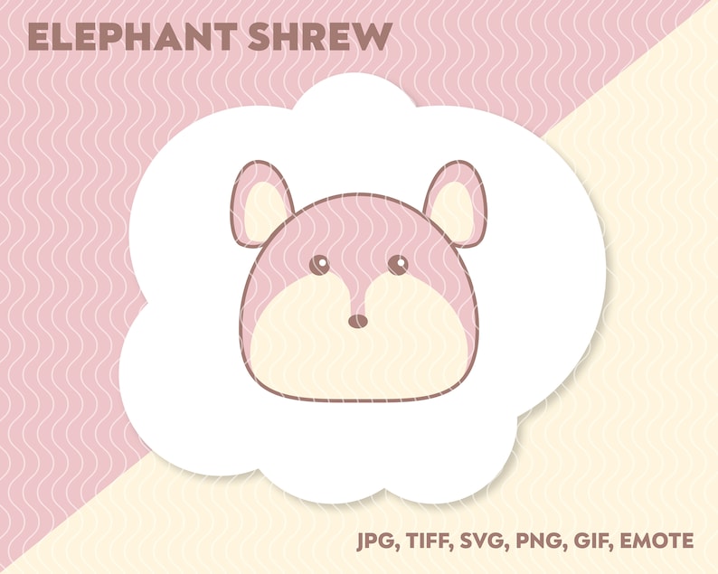 Elephant Shrew cute baby kawaii chibi papercut - Etsy