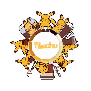 8 Pikachu Love Coffee - Etsy