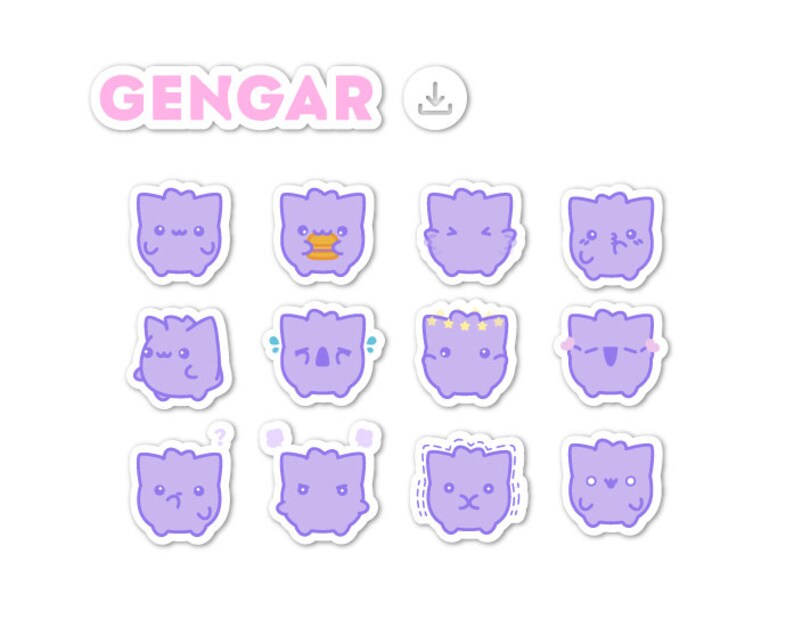 12 Pieces Gengar Illustration Gengar Svg Png Eps Tif Jpg Galaxy Color ...