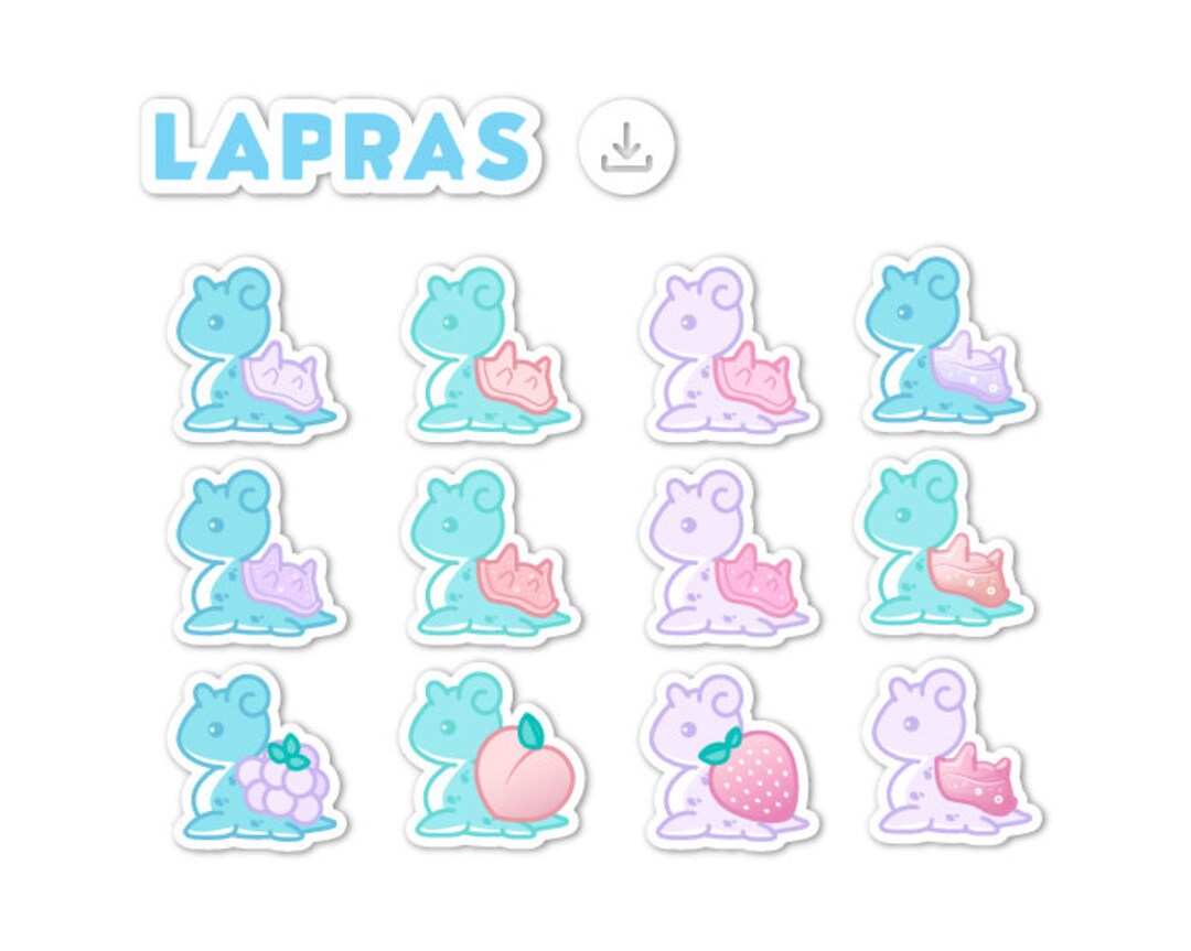 12 pièces Lapras Illustration Lapras Svg Png Eps Tif Jpg Galaxy Color ...