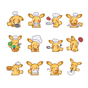 12 Chef Pikachu - Etsy