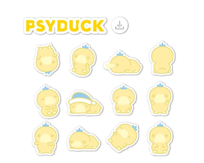 12 Pieces Psyduck Illustration Psyduck Svg Png Eps Tif Jpg - Etsy