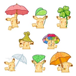 Pikachu in Rain - Etsy