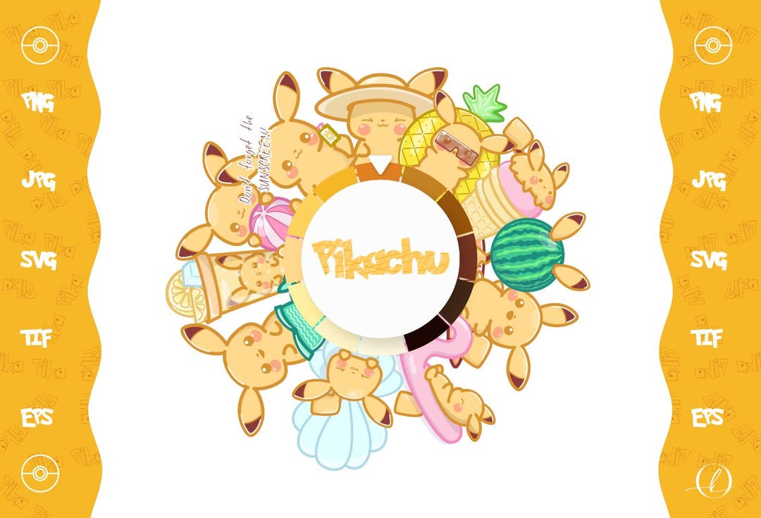 11 Summer Pikachu - Etsy