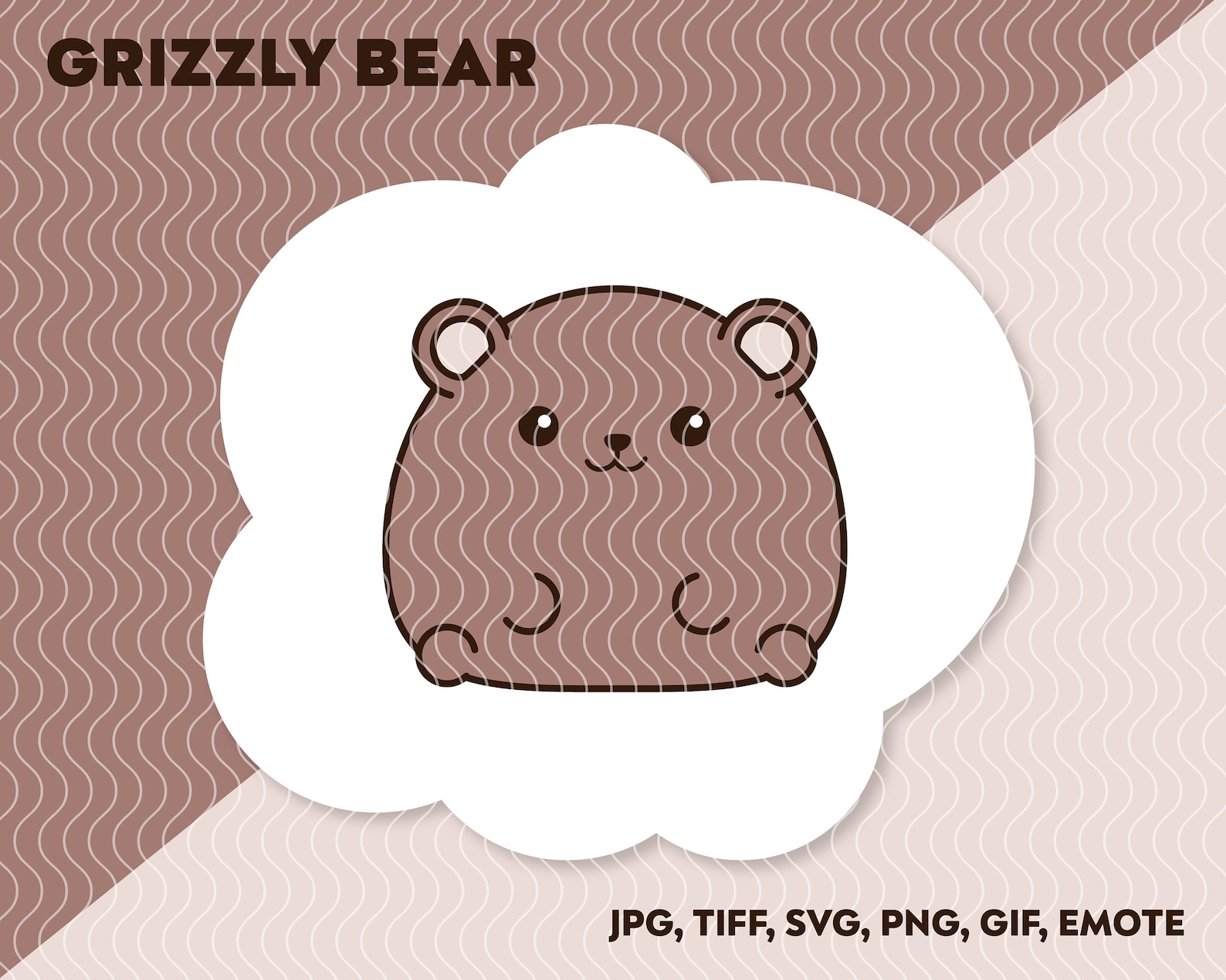 Grizzly Bear hug baby kawaii chibi papercut papercraft - Etsy