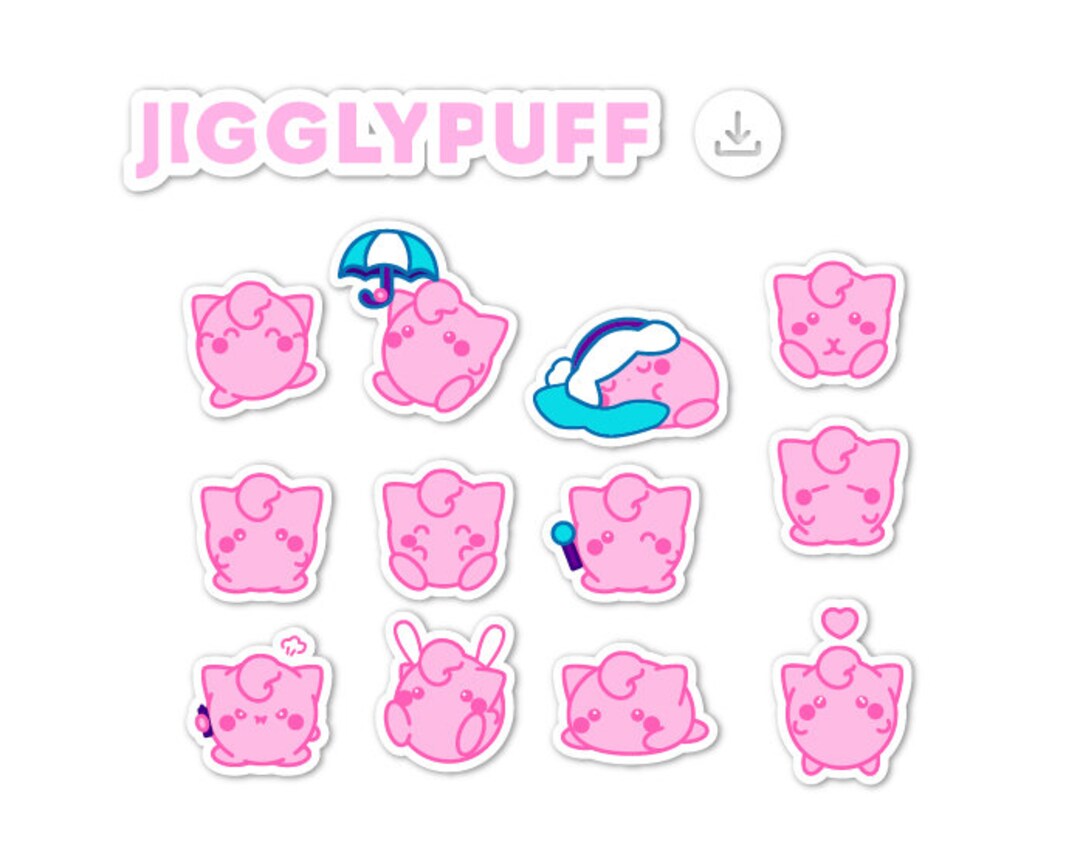 12 Pinky Puffy Jigglypuff - Etsy