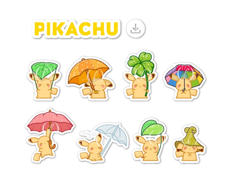 Pikachu in Rain - Etsy