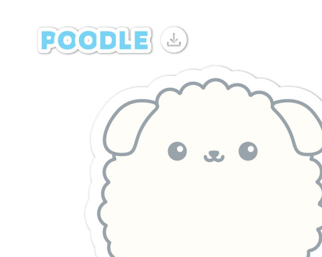 Poodle Puppy Dog cute baby kawaii chibi papercut papercraft print ...