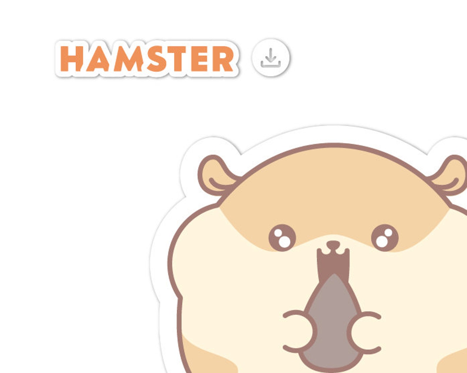 Chubby Brown Hamster cute baby kawaii chibi papercut papercraft print ...