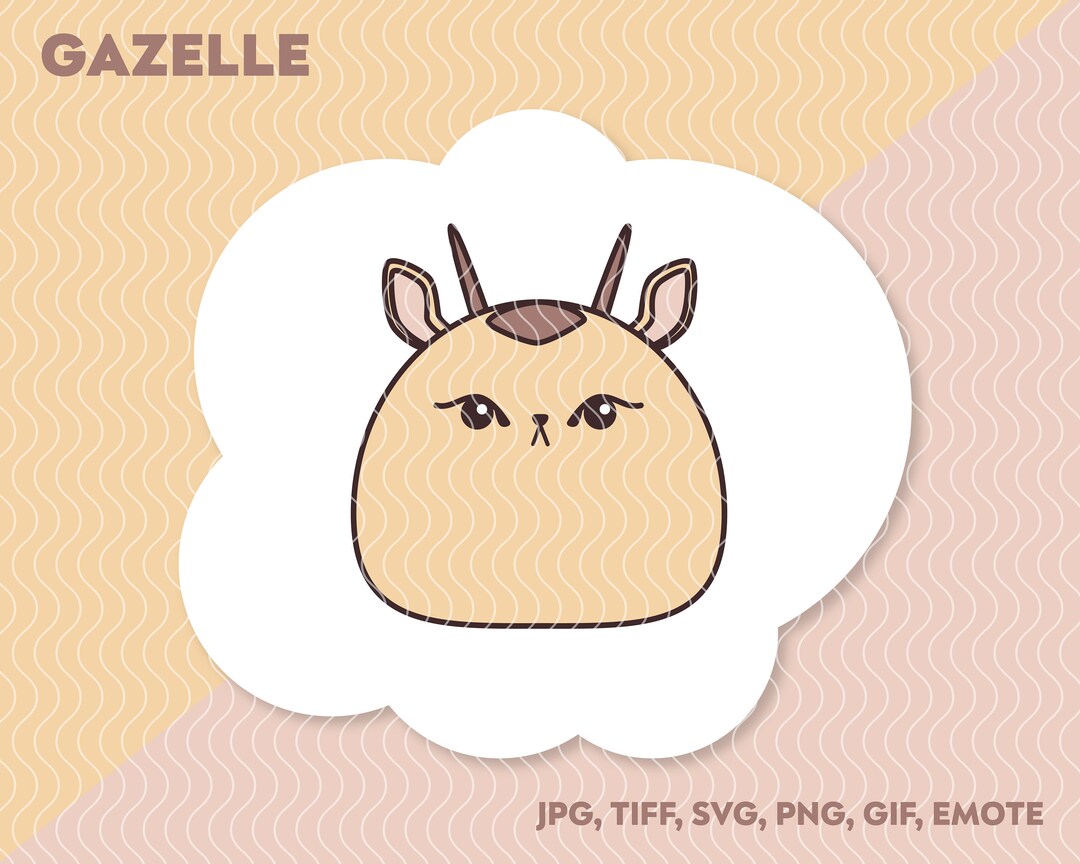 Gazelle no cute baby kawaii chibi papercut papercraft - Etsy