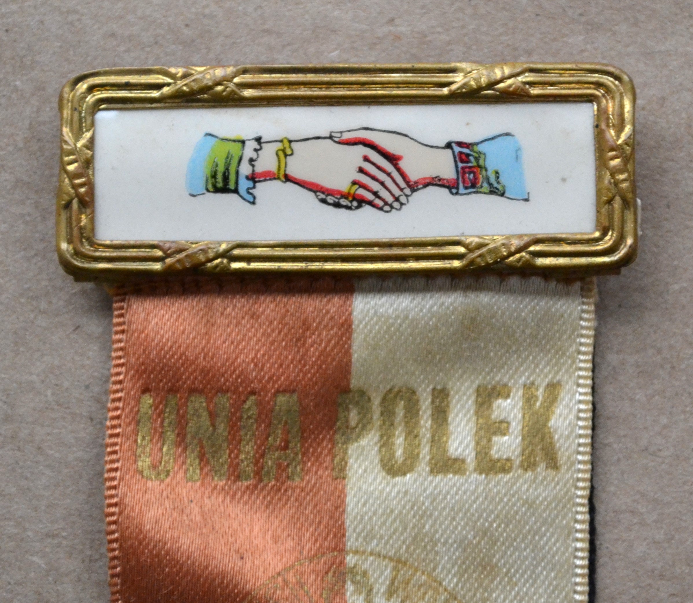 RARE Antique Union of Polish Women in America Ribbon Badge, 2-sided ...
