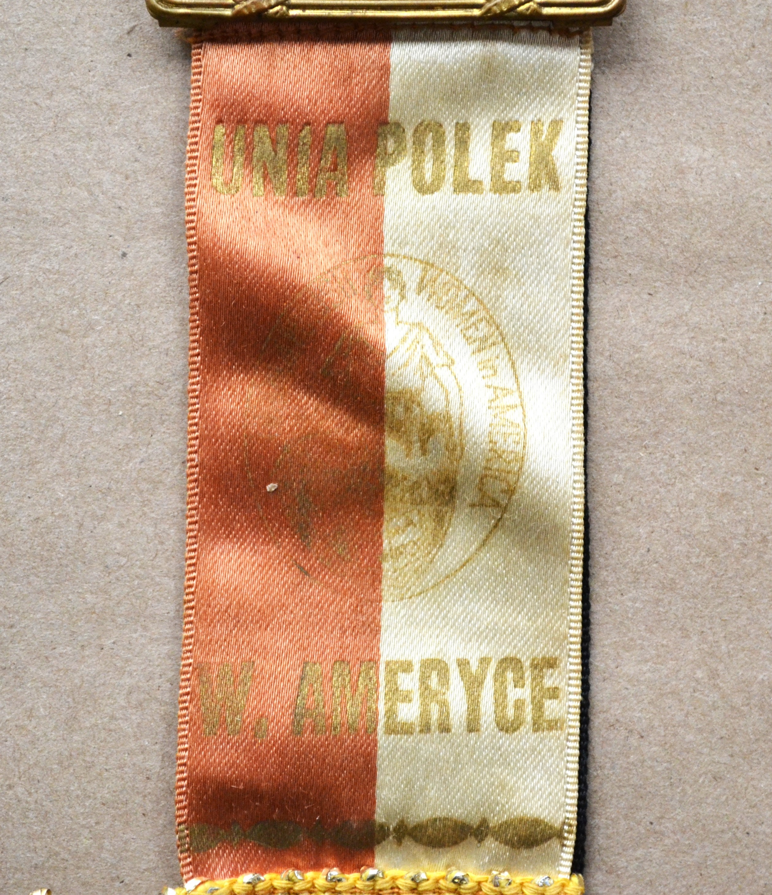 RARE Antique Union of Polish Women in America Ribbon Badge, 2-sided ...