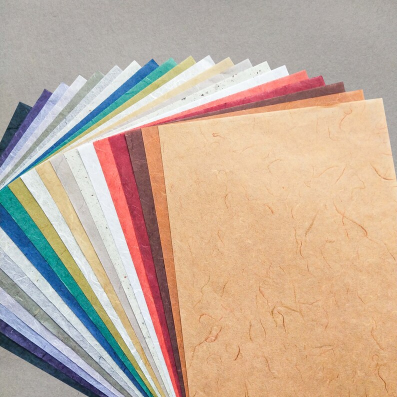 Assorted A4 Pastel Unryu Kozo Paper Set 40 Sheets Mulberry Paper by ...
