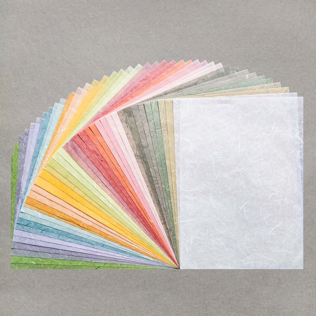 Assorted A4 Pastel Unryu Kozo Paper Set 40 Sheets | Mulberry Paper by ...