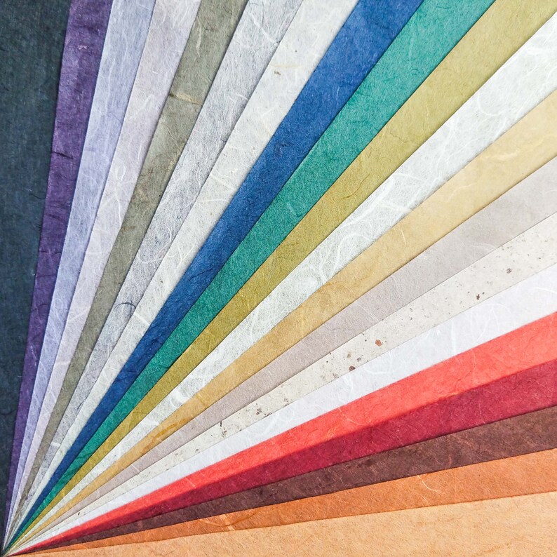 Assorted A4 Pastel Unryu Kozo Paper Set 40 Sheets Mulberry Paper by ...
