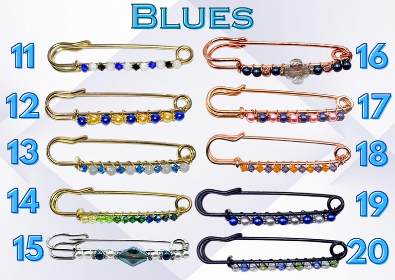 BLUE Stock Pins | Many Additional Styles!| Equestrian Dressage Stock ...