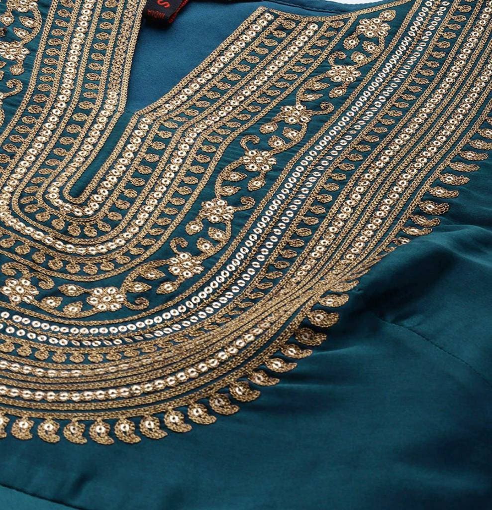 Indian Pakistani Hand Worked Embroidered Fit & Flare Dress - Etsy