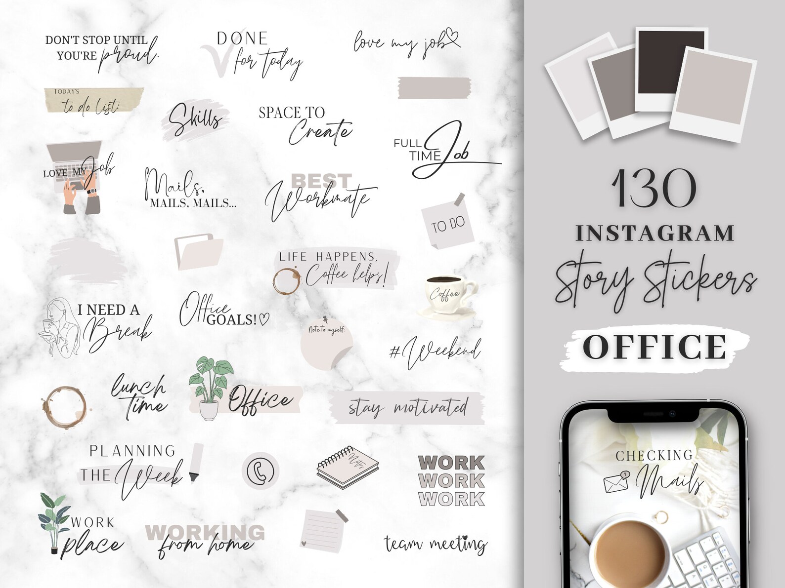 Instagram Story Sticker Office Office Life Work - Etsy
