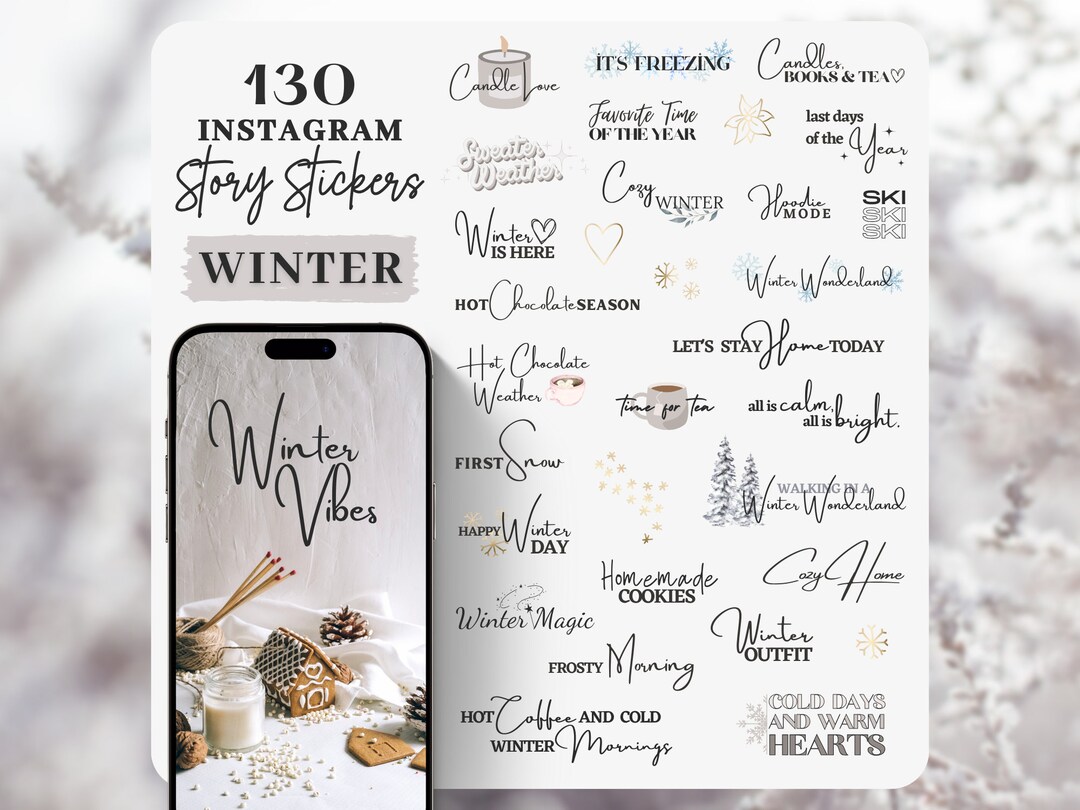 Instagram Story Stickers Winter | December | Seasons | Story Stickers ...