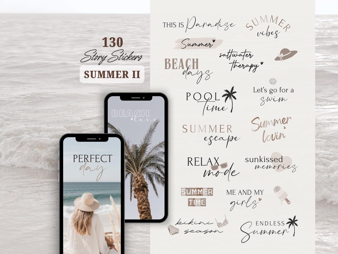 Instagram Story Sticker Summer II | Beach | Pool | Sunshine ...