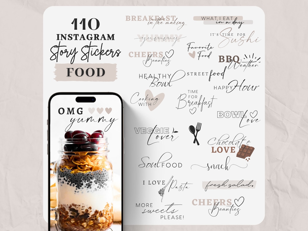 Instagram Story Sticker Food | Cooking | Healthy | Story Sticker Food ...