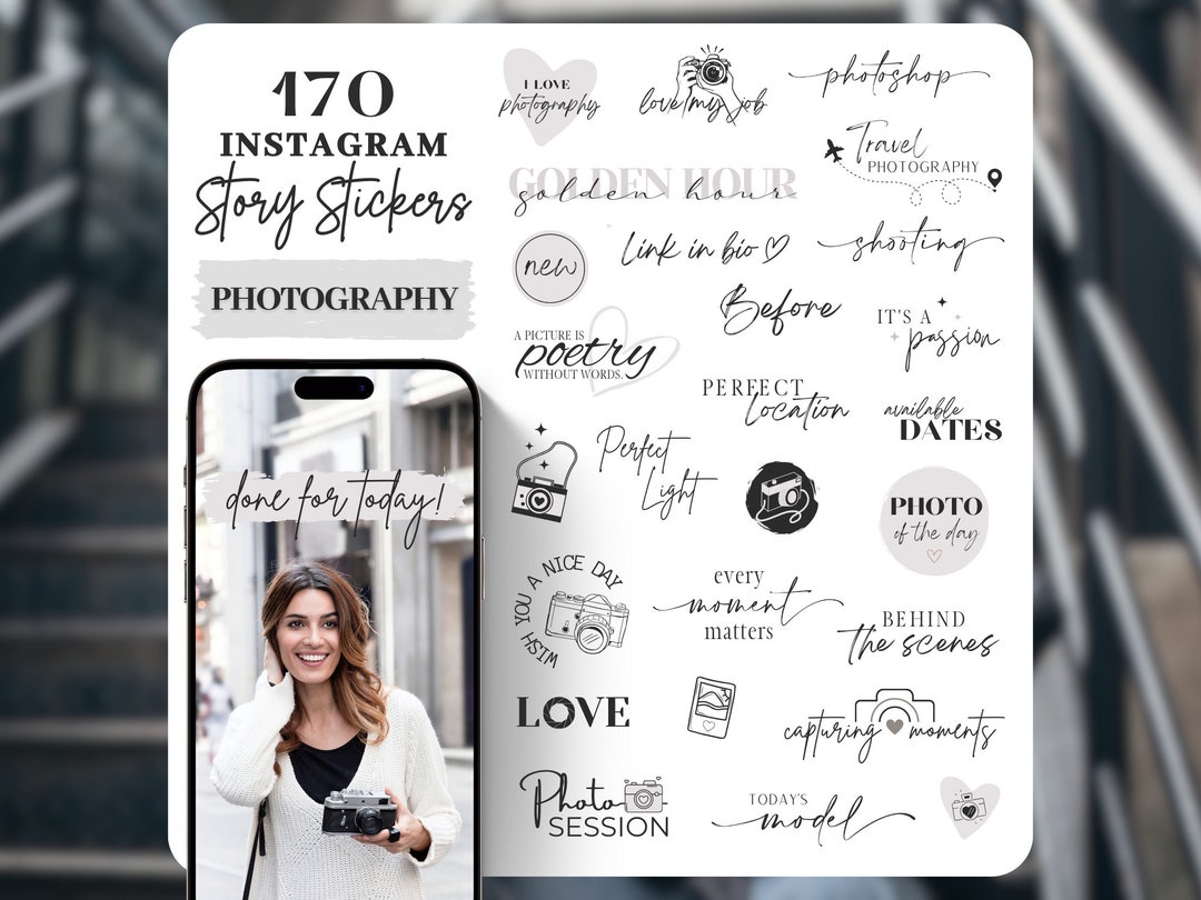 Instagram Story Sticker Photography | Photographer | Lettering ...