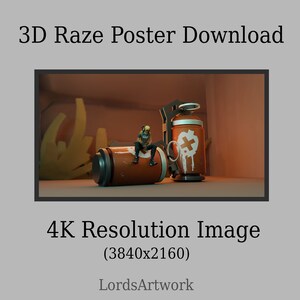3D Raze Digital Poster - Valorant - 1080P - 4K - Etsy