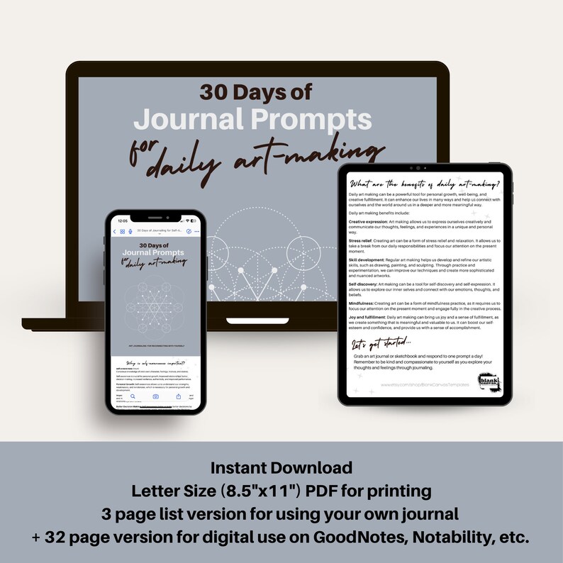 30 Days of Daily Art-making Journaling Prompts | Self-care, Wellness ...