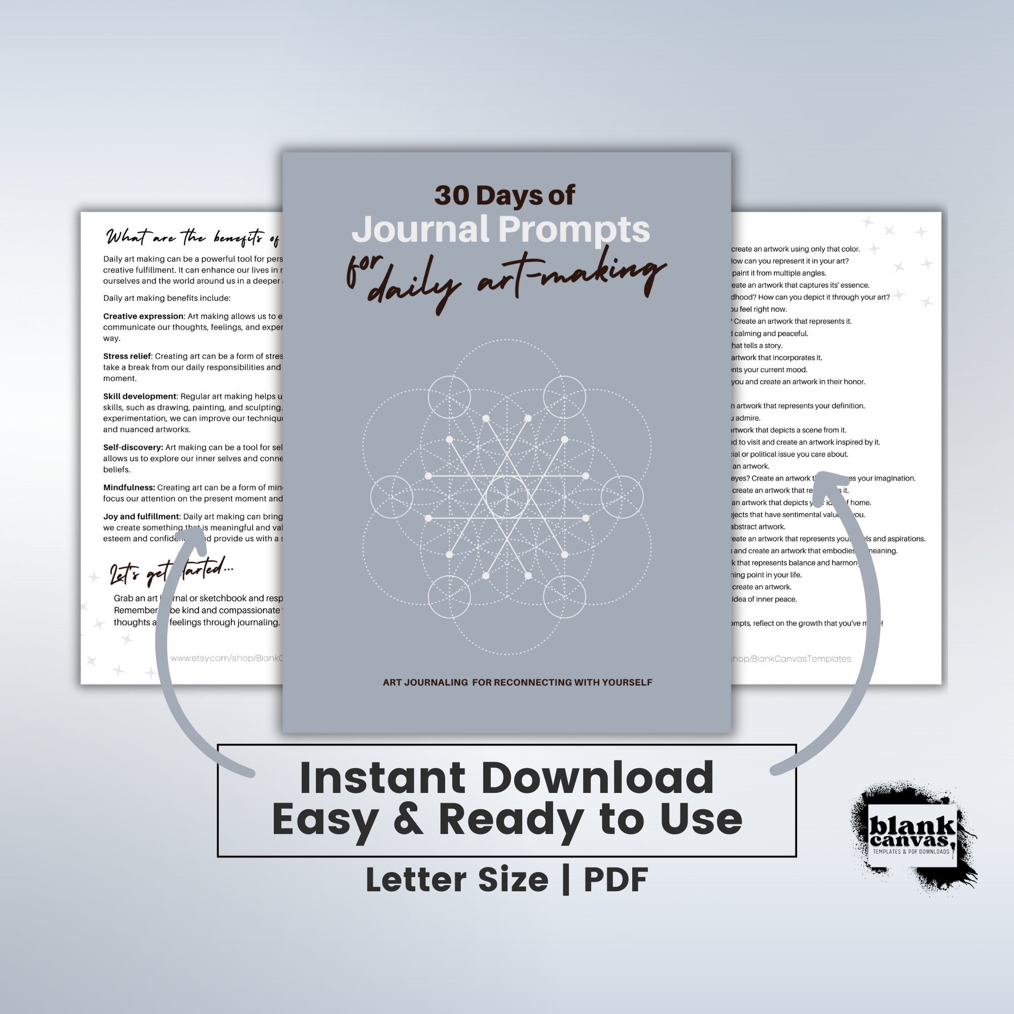 30 Days of Daily Art-making Journaling Prompts | Self-care, Wellness ...