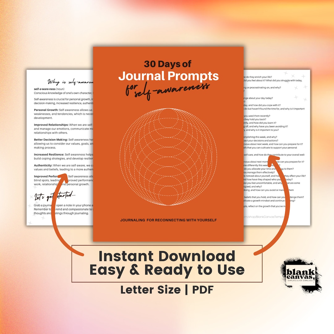 30 Days of Self-awareness Journaling Prompts | Self-care, Wellness ...